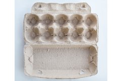 box for eggs chicken egg shells in a container