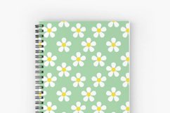 Daisy flowers seamless patterns set | Floral digital papers