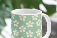 Daisy flowers seamless patterns set | Floral digital papers