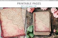 lace scrapbook paper, antique paper