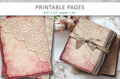 lace scrapbook paper, antique paper