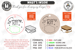 S'mores Gift Tag Laser Cut | Marshmallow Campfire (6465400)