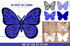 Butterfly SVG, 3D Butterfly Paper Cut, Butterfly Layered SVG