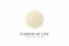 Luxury Elegant Flower of Life Logo Design