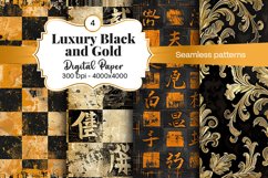 Luxury Black and Gold Pattern Digital Papers