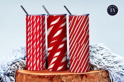 Candy Cane Stripe Red White Peppermint Digital (6524689)