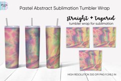Pastel Abstract Sublimation Skinny Tumbler Wrap 20 Oz