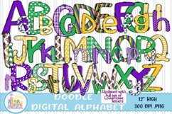 Mardi Gras Doodle letters alpha pack with cliapart