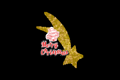 Merry christmas lettering typography with glitter (6466111)