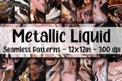 Seamless Metallic Liquid Digital Paper
