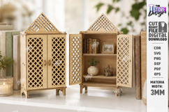 Miniature Cabinet Book Nook Laser Cut | Dollhouse (6794842)