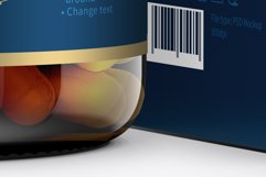 90 Caps Bottle with Box Mockup