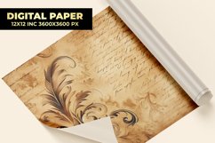 Vintage Handwriting Digital Paper (3907115)