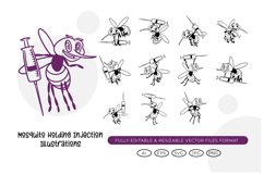 Mosquito Holding Injection Illustrations