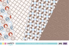 Nautical Digital Scrapbooking paper pack | 12x12 + Letter