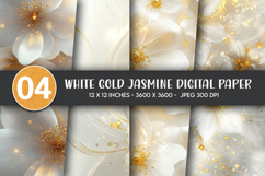 White Gold Jasmine Digital Paper