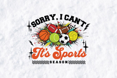 Sorry I Can't SVG - Retro Multi-Sport Season Ball Collage