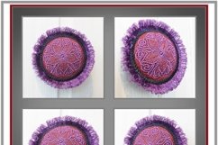 In the hoop Brooch pattern fringe machine embroidery design