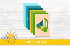 Lake Okeechobee 3d layered map SVG - 8 layers