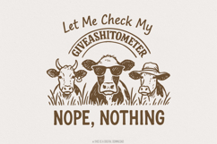 Funny Cow Giveashitometer PNG, Digital Download (5638080)