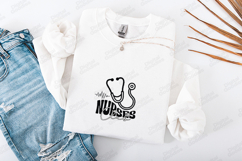 Nurses Club SVG - Stethoscope Heartbeat Medical Cut File