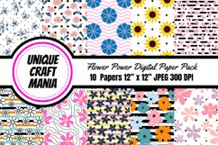 Flower Power Digital Paper Pack