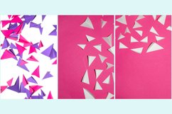 Paper Triangle Craft Backgrounds Photographs Pink and Purple
