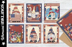 Patriotic Gnomes Greeting card Set