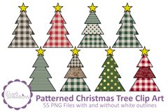 Patterned Christmas Tree Clip Art | 55 PNG Files