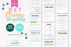 Pet planner canva templates