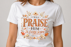 Preppy Floral Fall Christian Png, Autumn