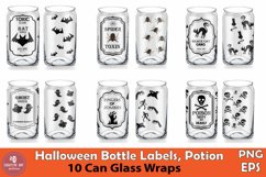 Halloween Bottle Labels, Potion Can Glass Warp bundle Presen