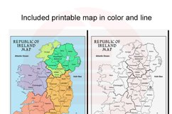 Republic of Ireland map laser cut vector glowforge svg file