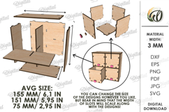 Valentine's Day Box With Drawers Laser Cut.Candy (6453304)