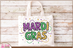 Mardi Gras Sublimation Design, Mardi Gras Polka Dot Letters