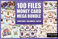 Printable Money Card Mega Bundle - 100 PNG Money Holder