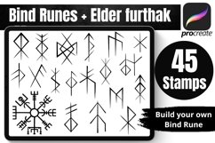 Procreate Viking Bind Runes & Elder Furthak Stamp Brushes