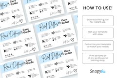 Reed Diffuser Care Guide CANVA Editable Template