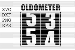 54 Birthday Oldometer SVG Design