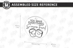 S'mores Gift Tag Laser Cut | Marshmallow Campfire (6465398)