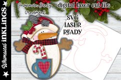 Santy Snowman Ornament SVG For Laser Cutting