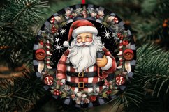 Santa Round Christmas Ornaments Bundle / PNG / 300 DPI