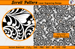 Scrollwork Pattern Laser Engraving File Firearms Scroll SVG