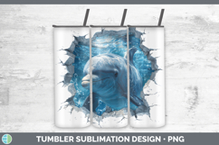 Dolphin Sea 3D Hole Tumbler Sublimation Design