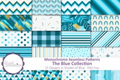 Monochrome Seamless Patterns | Blue Collection