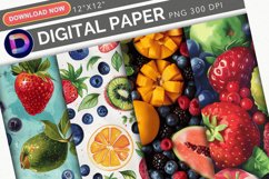 Seamless Preppy Fruit Digital Paper