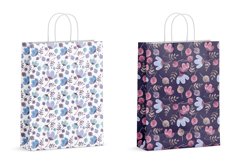 4 seamless watercolor magic patterns. Digital paper