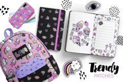 Trendy patches collection. Patterns, elements, compositions