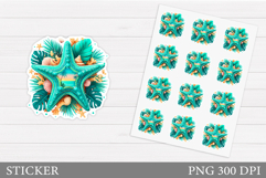 Starfish Sticker Design. Sea Sticker Printable (6766884)