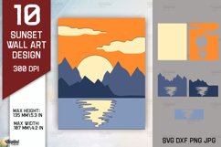 Sunset Wall Art Paper Cut. 3D Layared Laser Cut. (3056287)